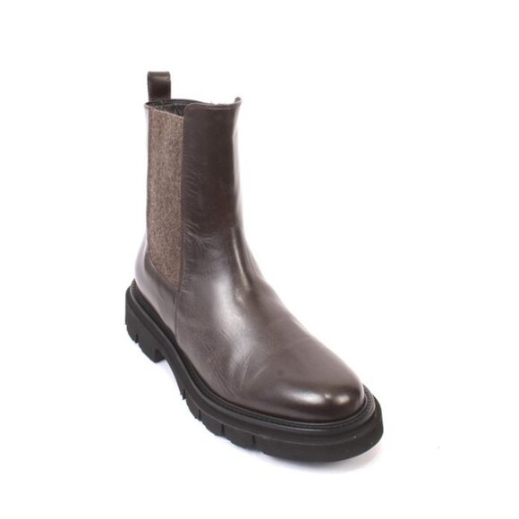 Luca Grossi | Shoes | Luca Grossi 42k Brown Leather Elastic Zipup Ankle ...